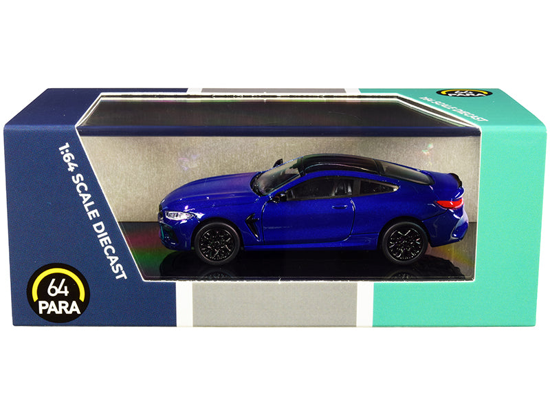 BMW M8 Coupe Marina Bay Blue Metallic with Black Top 1/64 Diecast Model ...
