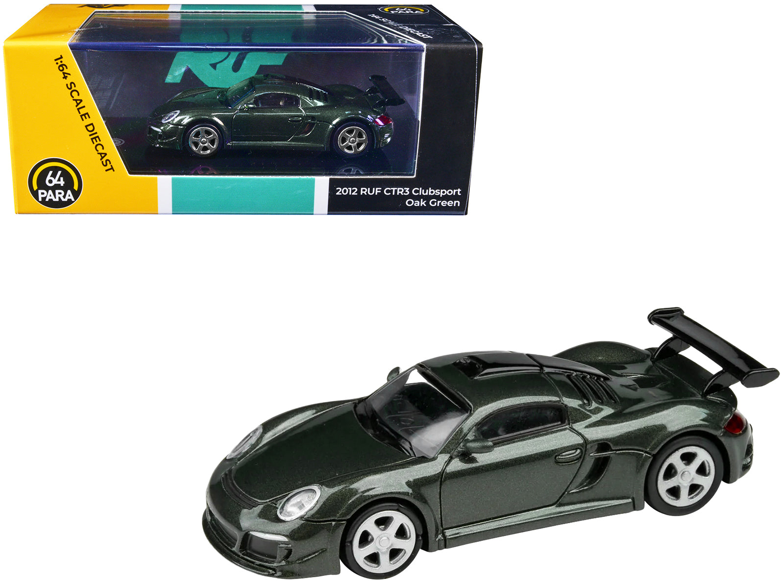 2012 RUF CTR3 Clubsport Oak Green Metallic 1/64 Diecast Model Car by ...
